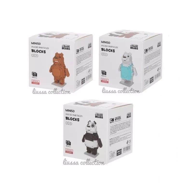 Miniso Toys - We Bare Bears Building Blocks | Shopee Philippines