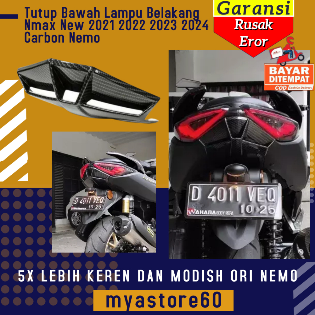 Nmax New 2021 2022 2023 2024 Carbon Nemo Tail Light Cover/Nmax ...