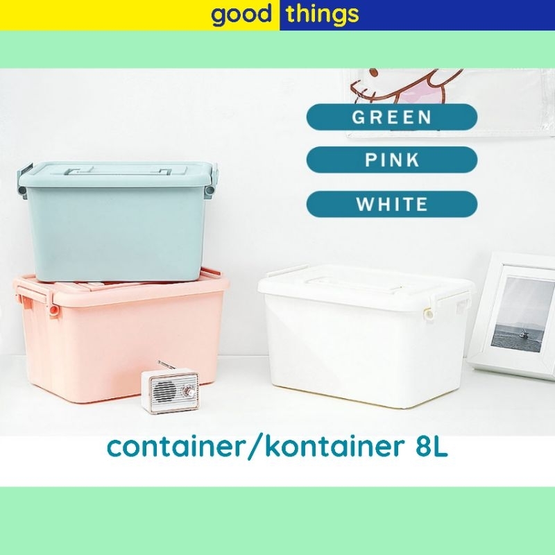 PUTIH Multipurpose Storage Container Box 8L Miniso White Container ...