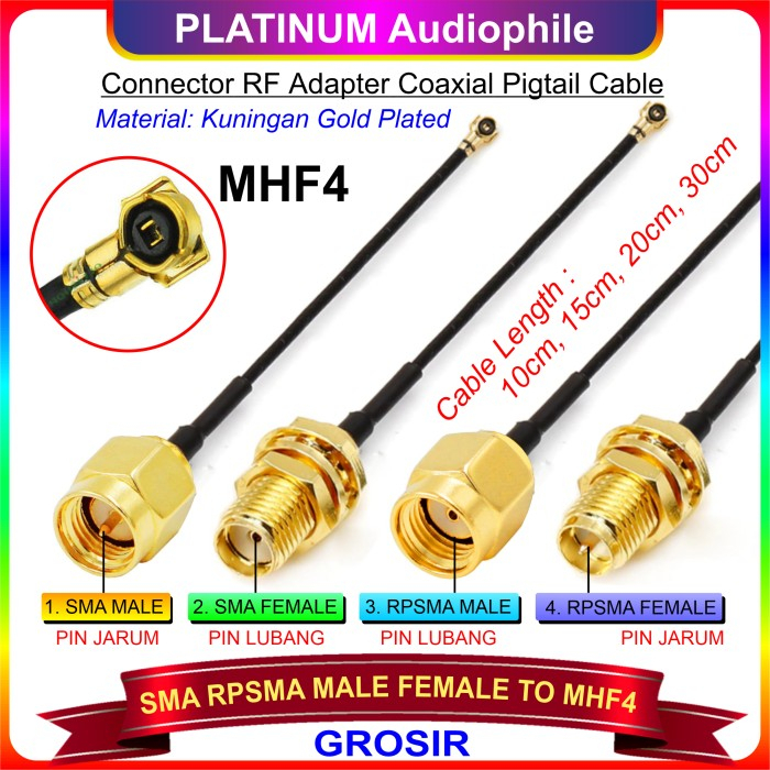 Pigtail MHF4 to SMA RPSMA Male Female PM-11 12 13 14 RF Connector Cable ...