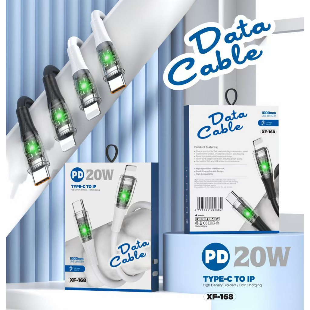 Sumo XF168 PD 20W Transparent LED Data Cable For Iphone Type C And ...