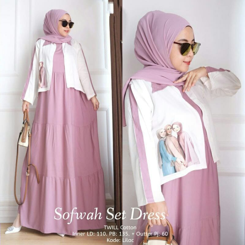 Bunah DRESS - SOFWAH SET DRESS (Outer Can Be Removed) | Shopee Philippines