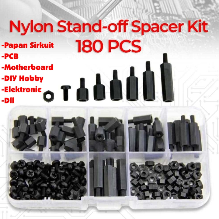 Bolt Set Stand off Spacer 180pcs Foot Holder Electronic Board PCB ...