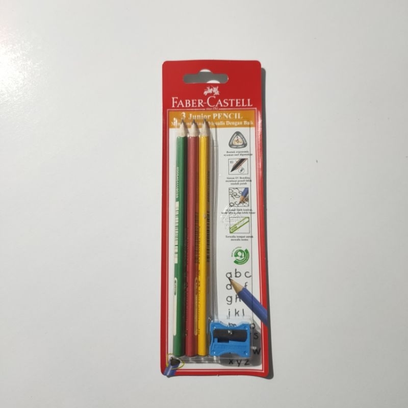 Faber Castell 3 Junior Pencil for KB Kindergarten PAUD school children ...