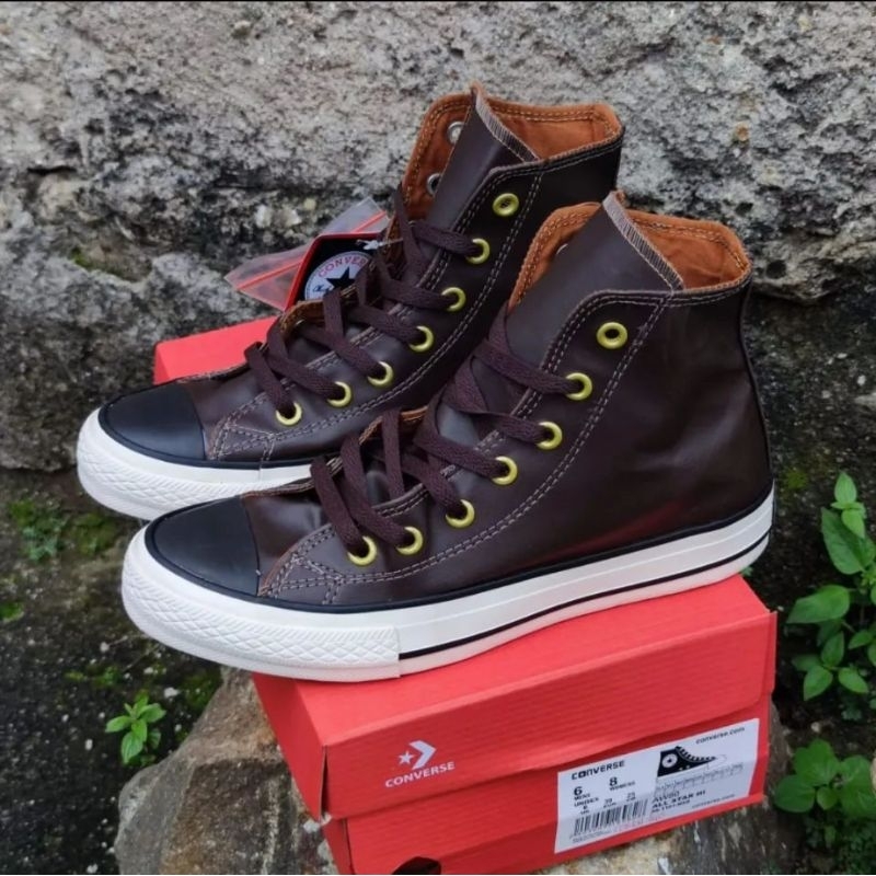 Converse shoes – Chuck Taylor II All Star Dark Brown Leather High Boot ...