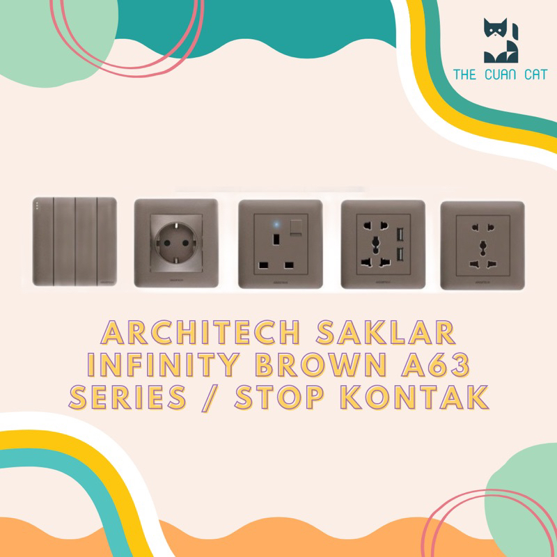 Architech Infinity Brown A63 Series Switch / Socket / Switch ...