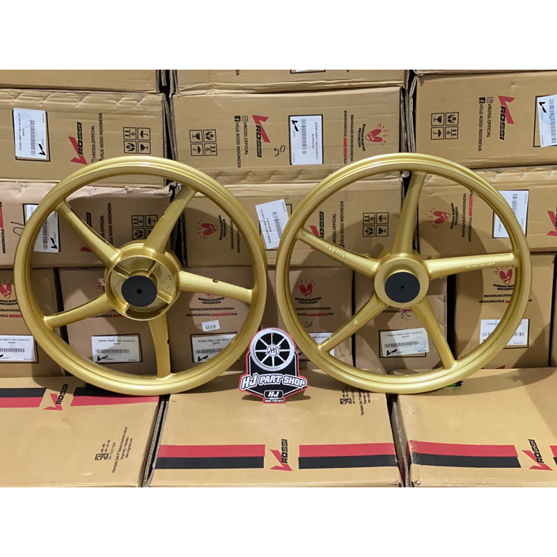 PUTIH Vrossi RC Rims SANCA MX king, Black, White, Gold ROSSI JUPITER MX ...