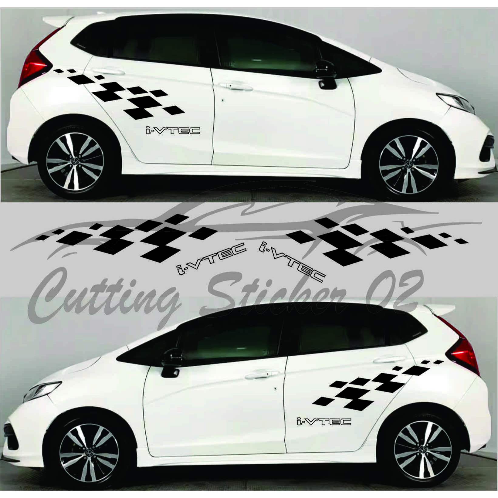 Honda Jazz Car Cutting Sticker Cutting Sticker for All Cars for Honda ...