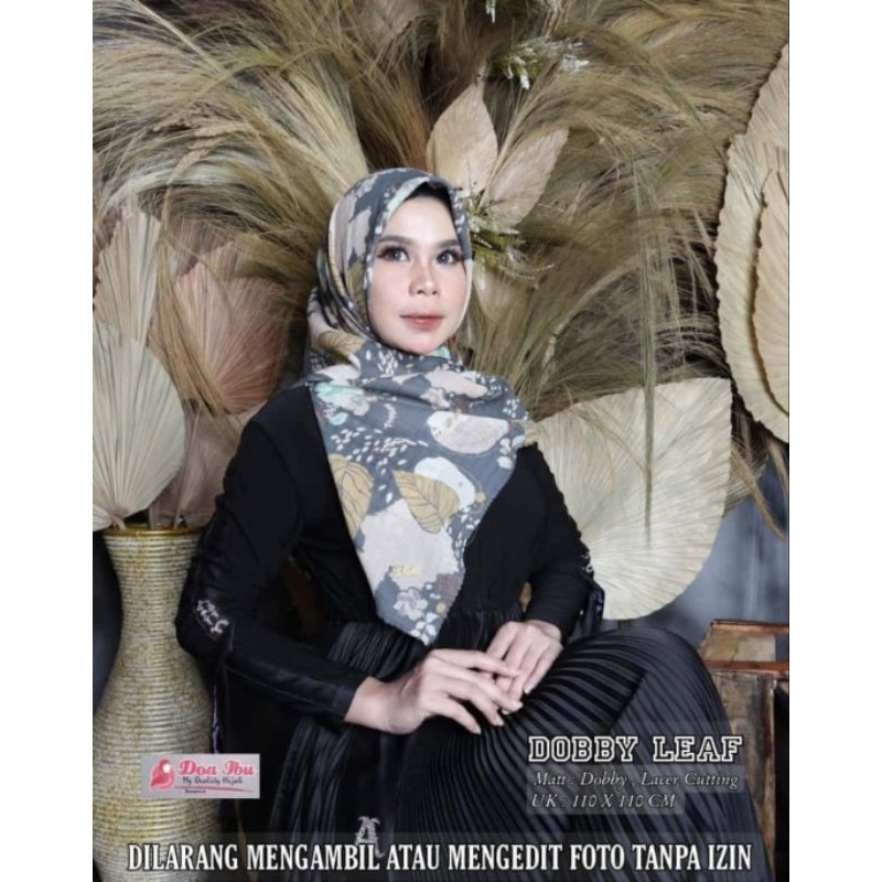 646 SQUARE HIJAB MOTHER'S PRAYER Dobby Motif/HIJAB DENAY LC Voal Dobby ...