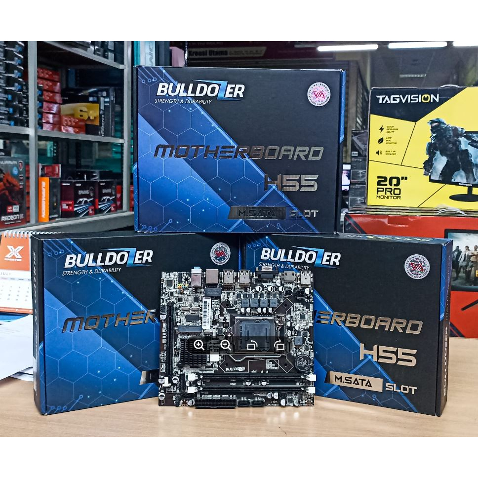 Mobo MOTHERBOARD BULLDOZER H55 INTEL LGA 1156 1 Year Official Warranty ...