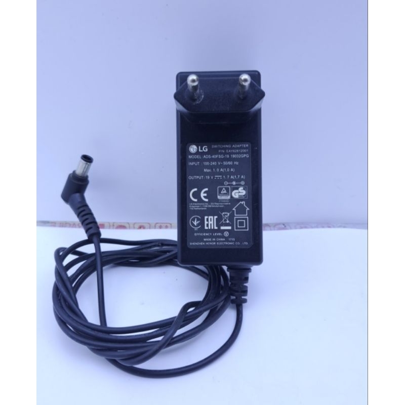 Original ADAPTER LG OUT PUT LED TV (19V -1.7A) | Shopee Philippines