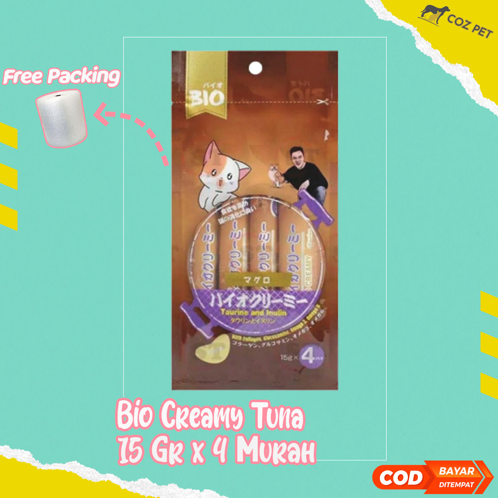BIO CREAMY TREAT TUNA CAT SNACK 15GR (4 PCS) | Shopee Philippines