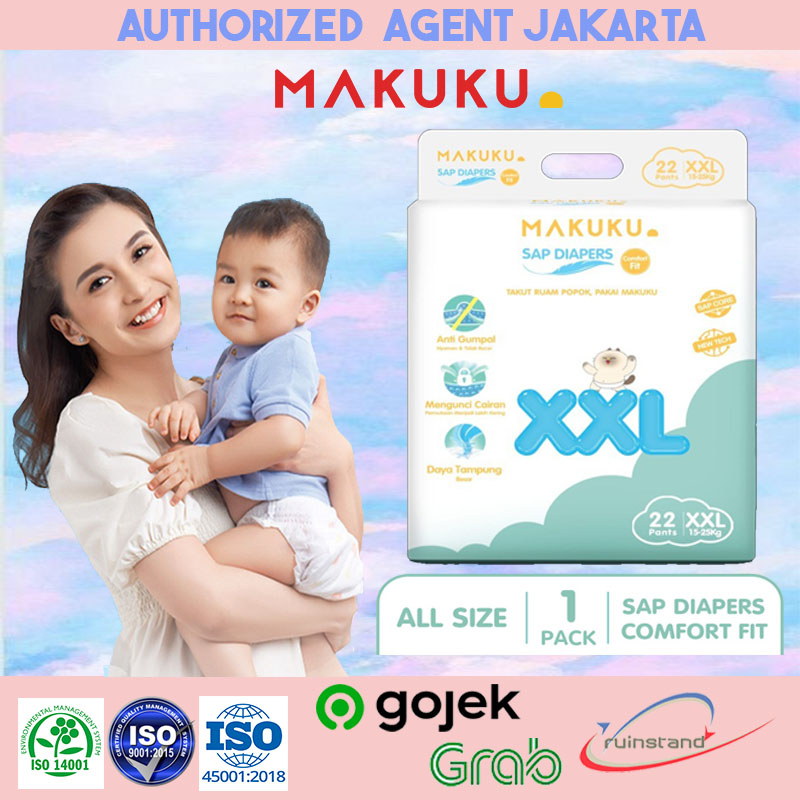 Makuku SAP Diapers Comfort Fit Baby Diapers SAP Pants XXL22 | Shopee ...