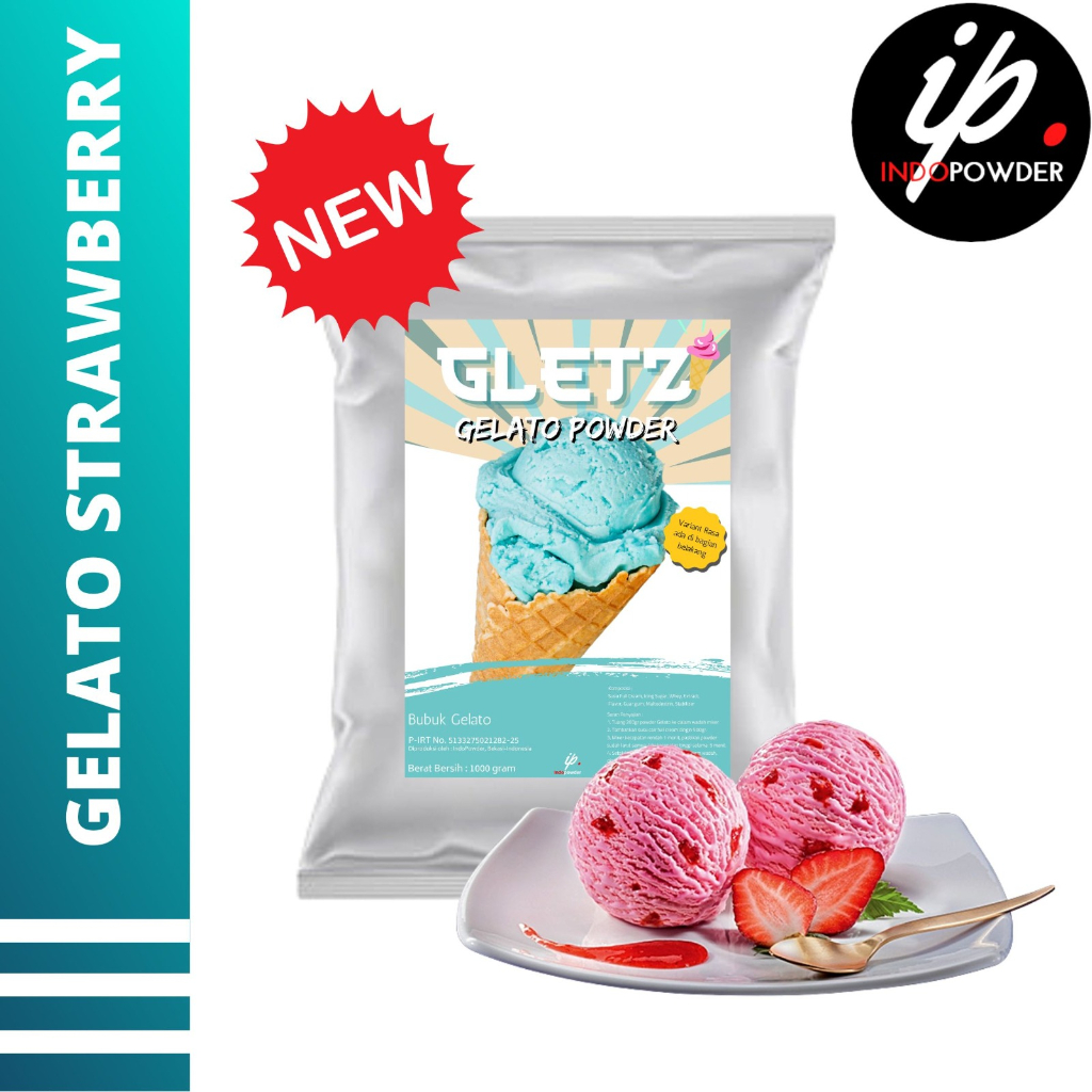 STRAWBERRY GELATO ICE CREAM POWDER 1Kg I STRAWBERRY GELATO ICE CREAM ...