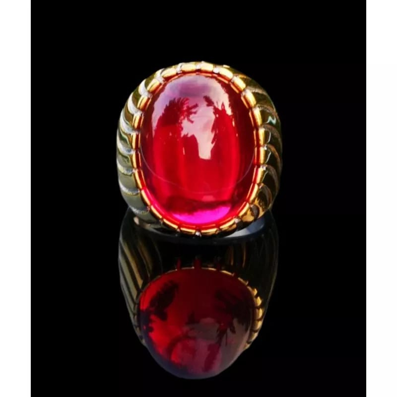 Genuine Siamese ruby Red ring for men in Bangkok, up DS 9 mohs | Shopee ...
