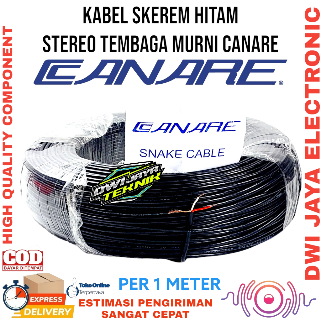 HITAM Black Schematic Cable Stereo CANARE Good Copper Schematic Cable ...