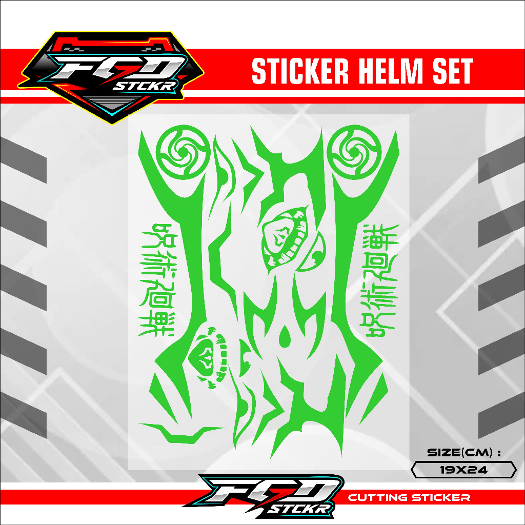 Helmet Sticker - CUTTING JUJUTSU KAISEN Sticker SET For Helmet | Shopee ...