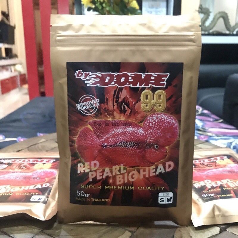 Louhan 9.9 Pellet Fish Food by Dome original thailand 50gr size S And M ...