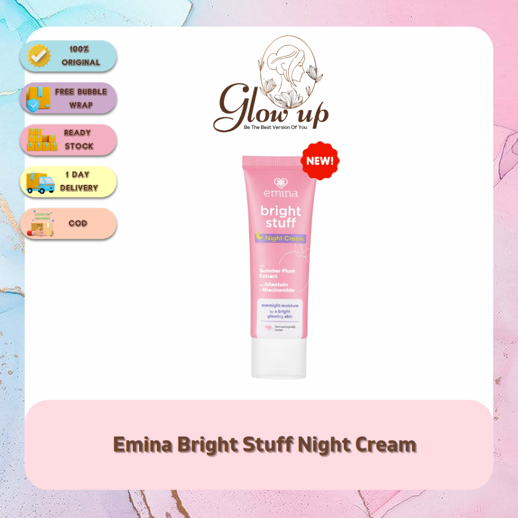 GLOWUP [Limited Edition] Emina Bright Stuff Night Cream 20g - Bright ...