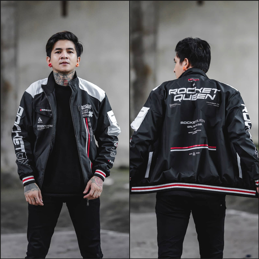 Men's Parachute Jacket - Bomber Hoodie Jacket - Original Dannis Zipper | Shopee Philippines