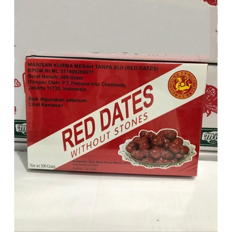 MERAH Chen Liang ji Red Dates Without Stone / Red Angcuo /Candied Red ...
