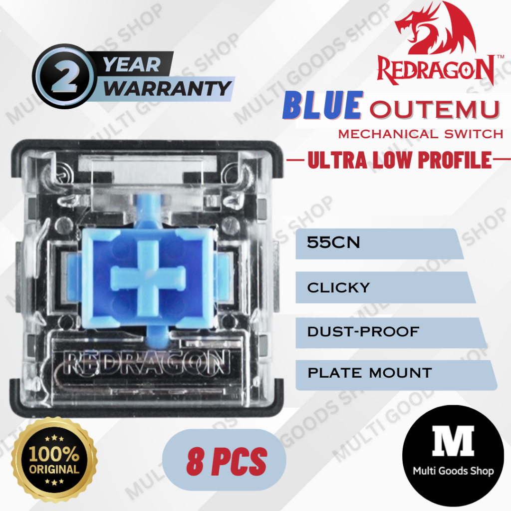 Redragon Outemu Blue Switch Dustproof Ultra Low Profile -ROMS-DPULP-BL | Shopee Philippines