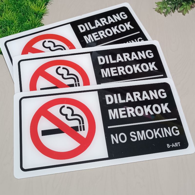 Acrylic BOARD Label Sign No Smoking Sign, No Smoking Acrylic Sticker ...