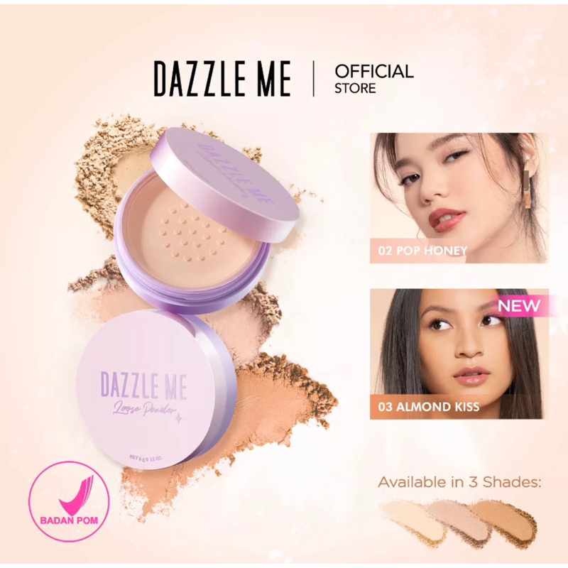 Dazzle ME Always Setting Loose Powder BPOM | Super Soft Smooth Natural ...