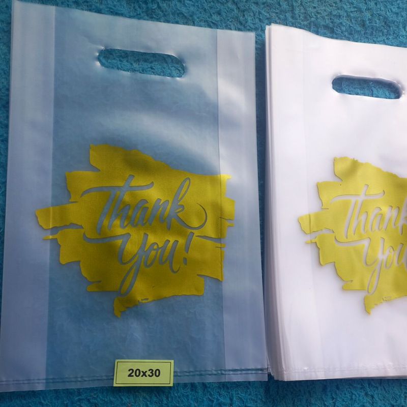Plastic THANK YOU Transparent 20X30 +5cm Side Folding | Shopee Philippines