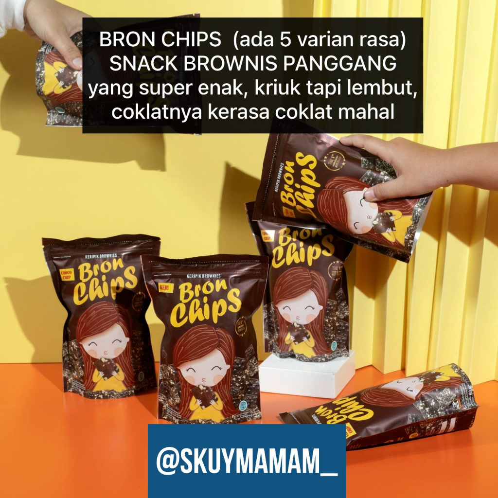 BRON CHIPS BROWNIES CHIPS 5 FLAVORS, KRIUK BUT SOFT, HALAL MUI | Shopee ...