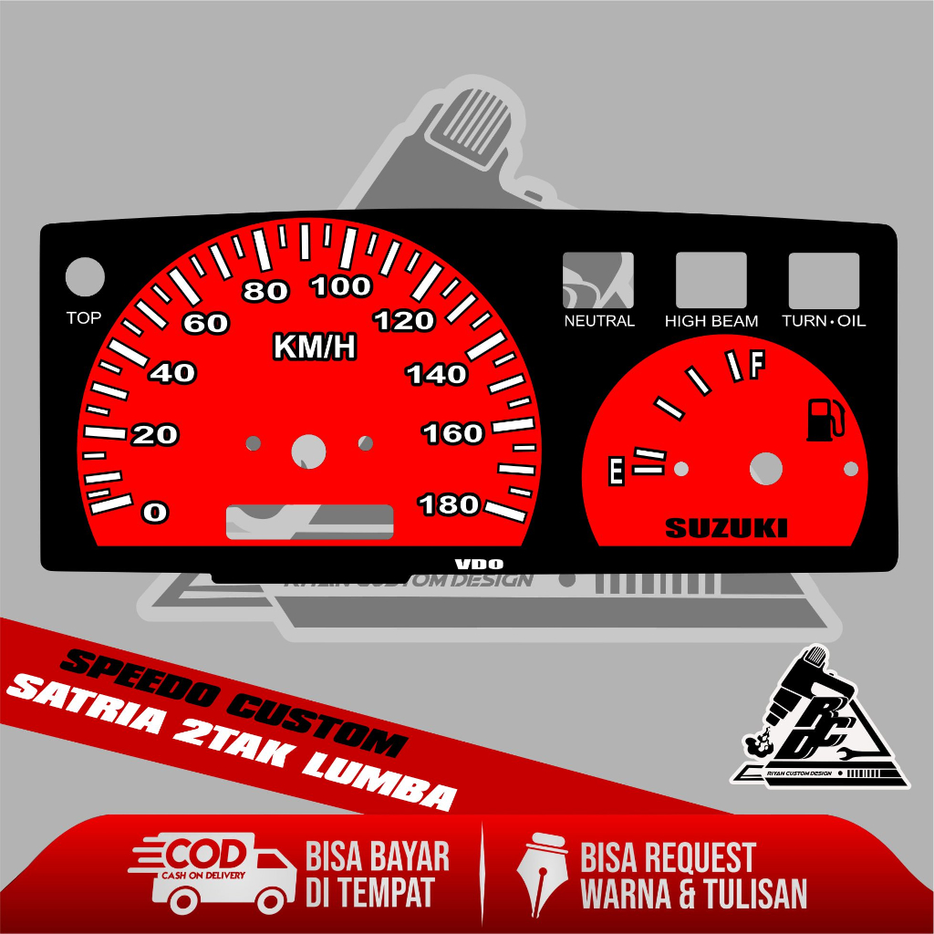 Speedometer Board custom satria Dolphin model ori panel spido meter ...