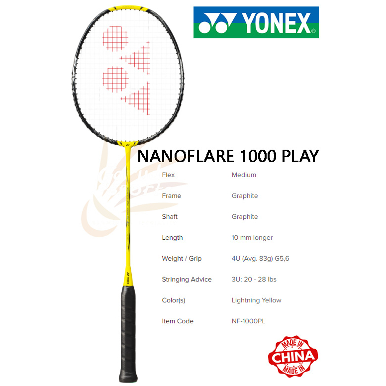 Yonex NANOFLARE 1000 PLAY / NF 1000 PLAY / NANOFLARE BADMINTON RACKET | Shopee Philippines