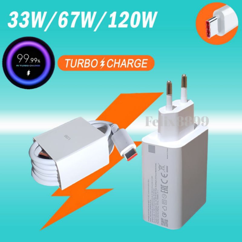 Charger Casan POCO X3 X4 X5 F2 F3 F4 Gt M4 M5S NFC Pro TURBO CHARGE 33W ...