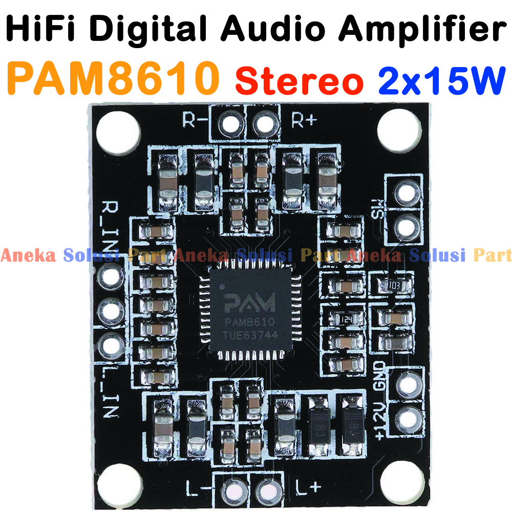 Pam8610 HiFi Digital Audio Amplifier PAM-8610 Stereo 2x15w 12V DC ...
