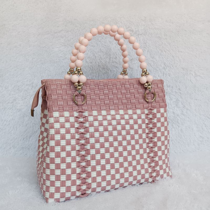 Full inner jali bag/zipper jali bag/woven bag | Shopee Philippines
