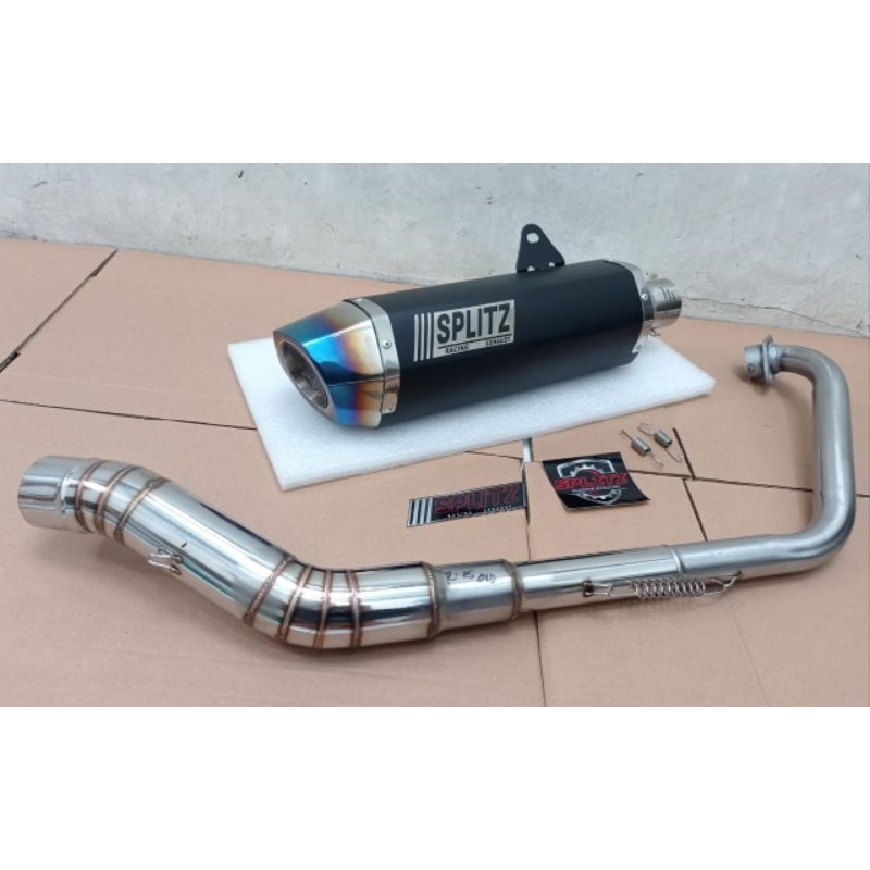 Exhaust RACING SPLITZ ORIGINAL TYPE TR02 BLACK VIXION R15 CBR 150 CB ...