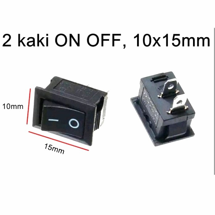 Rocker Switch Small On Off Switch 2pin 2ft 10x15mm | Shopee Philippines