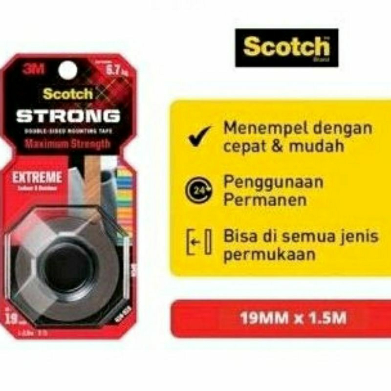 Super sticky Scotch 3M Double tape loads up to 6.7kg | Shopee Philippines