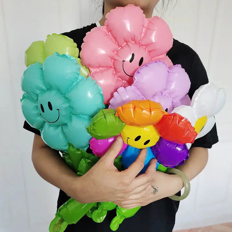 Mini Smile Stalk Daisy Flower Balloon | Shopee Philippines