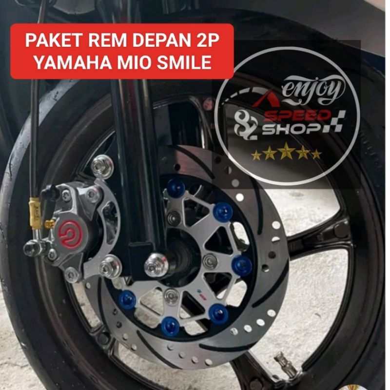 Front brake package Caliper 2p / 2 Piston big logo copy original Plus ...