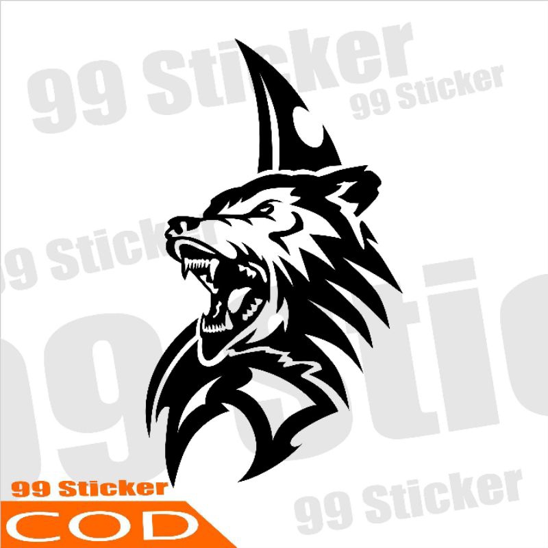 Wolf wolf logo sticker, wolf sticker cutting | Shopee Philippines