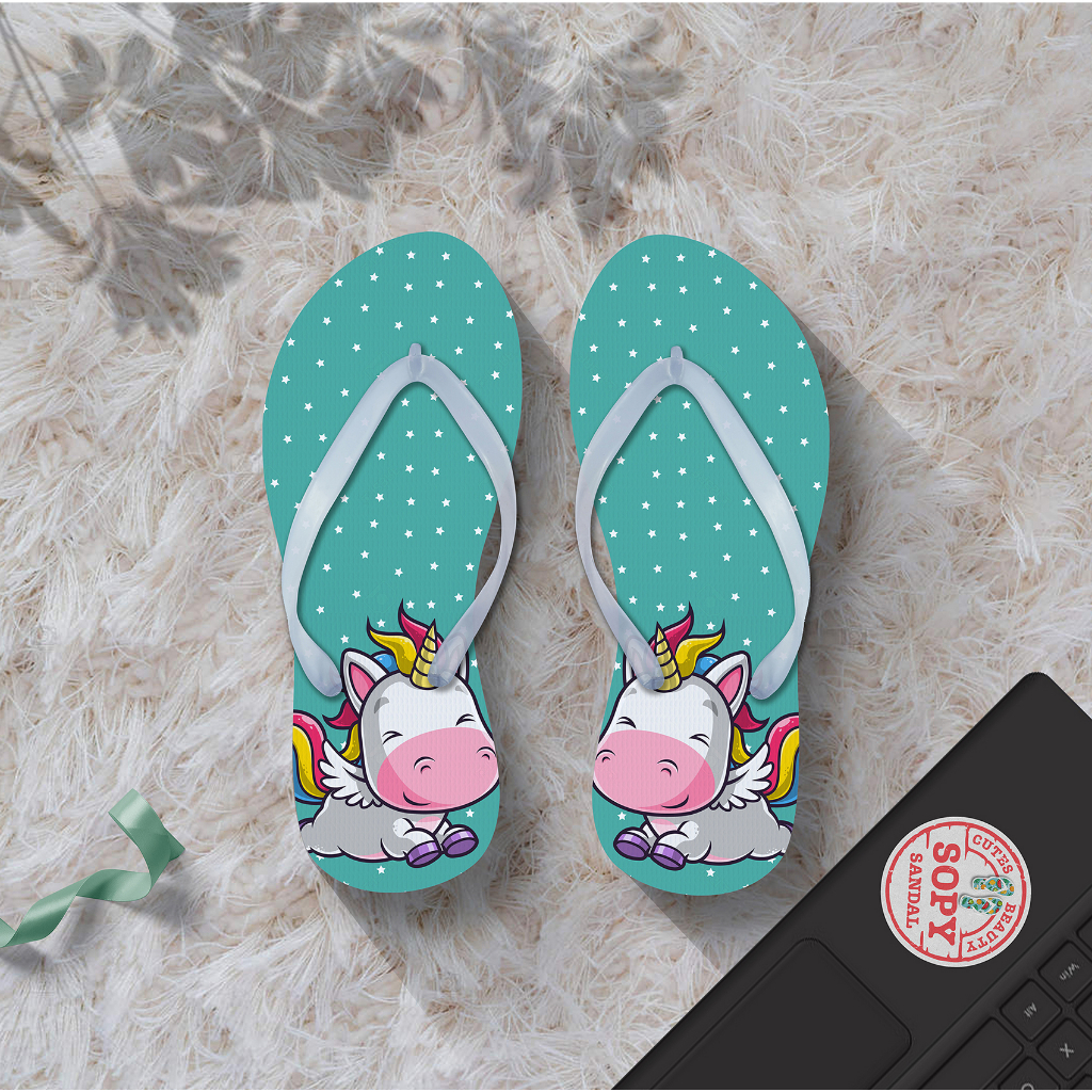 Unicorn Star Women's Flip Flops | Shopee Philippines