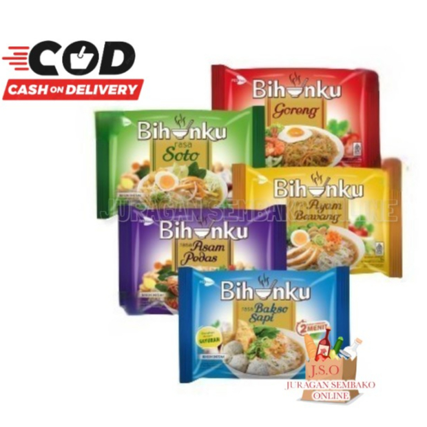 (JSO) BIHUNKU Instant Vermicelli with Chicken Soto Flavor, Onion, Sour ...