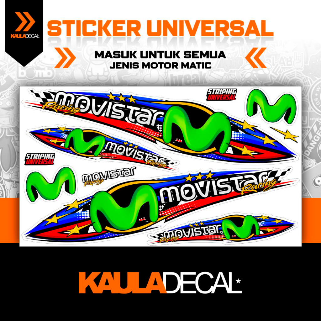 Motorcycle STRIPING STICKER ALL MATIC MOTIF 41 / UNIVERSAL MATIC ...