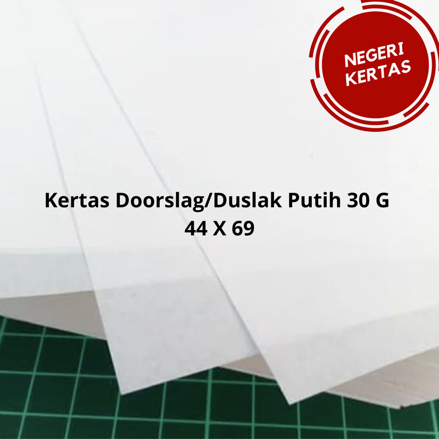 DOORSLAG PAPER/WHITE DUSLAK 30 GSM 44X69CM (Plano / rim) | Shopee ...