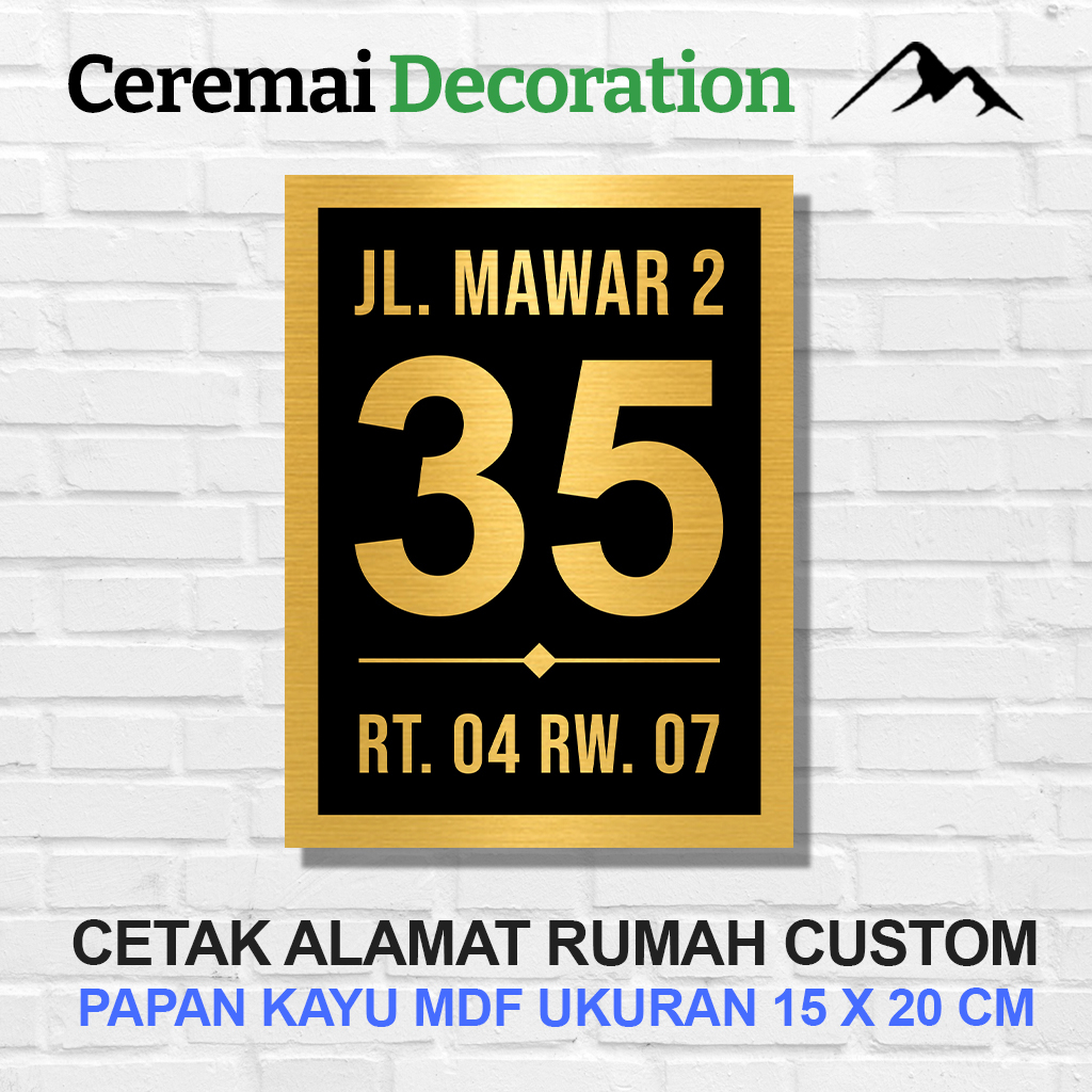 KAYU Cm DECOR - CUSTOM House Number Plate Address Board Wooden House ...