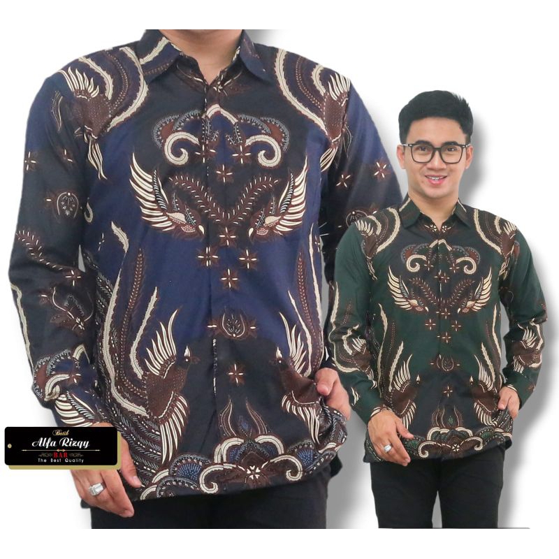 KEMEJA KATUN 022 Sogan Batik HRB026 Sogan Hem Men's Batik Shirt Short ...