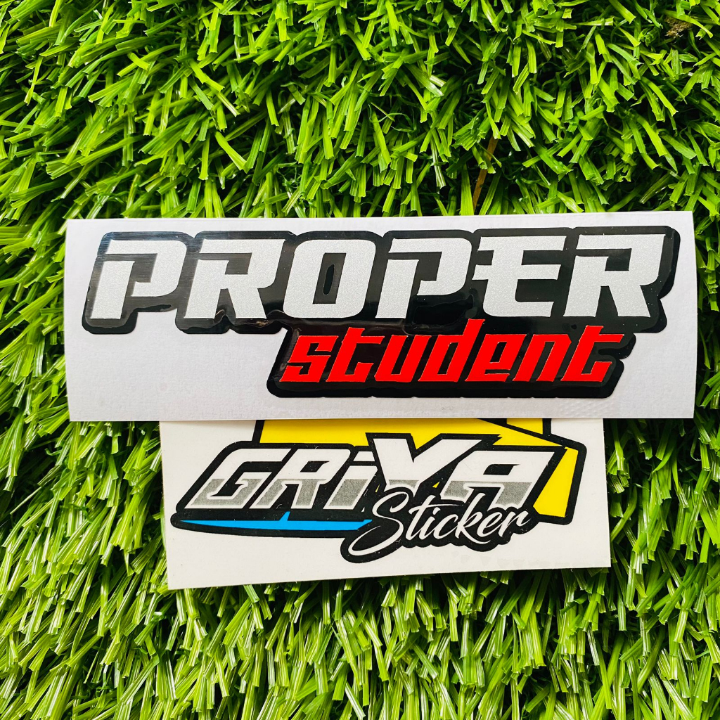 Sticker PROPER STUDENT sticker cutting ngabers STUDENT Fund vario beat ...