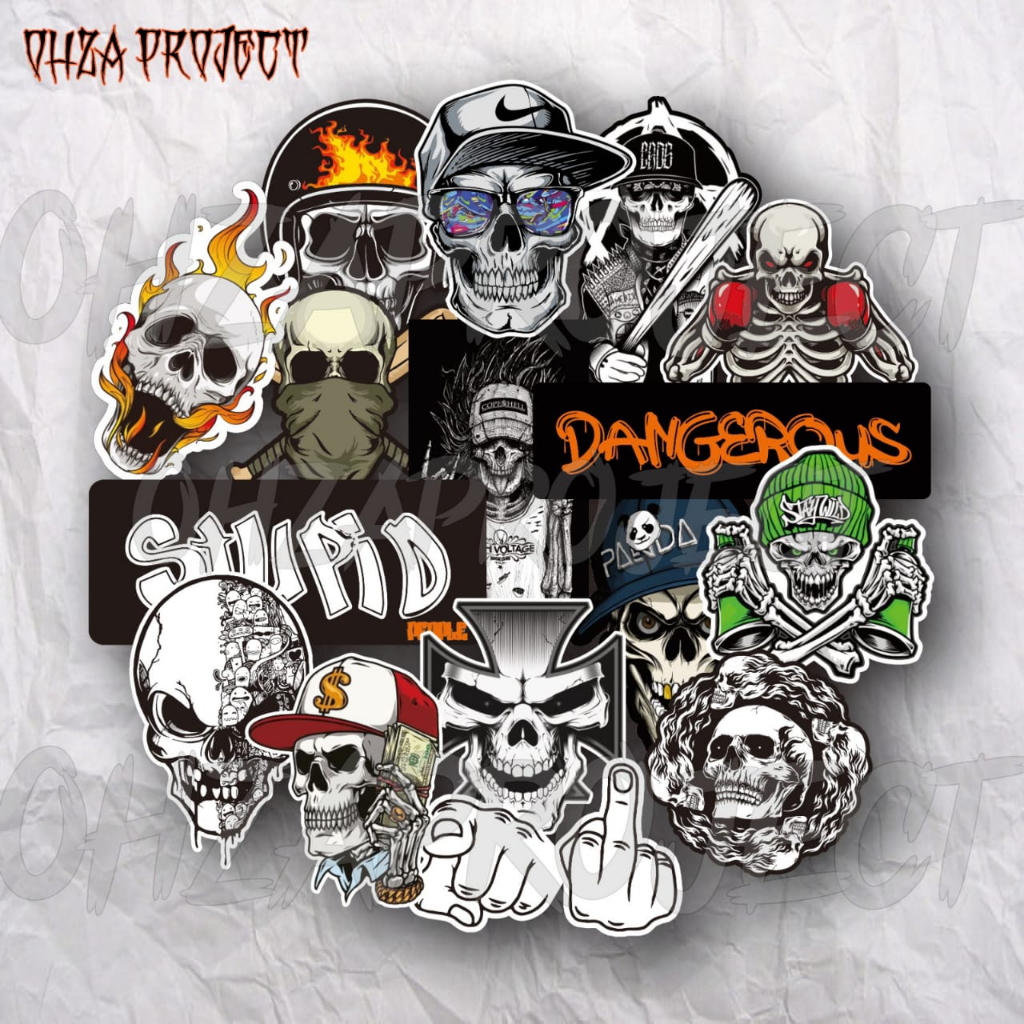 Aesthetic STICKERS SKULL SKULL STICKERS STICKERS WATERPROOF STICKERS ...