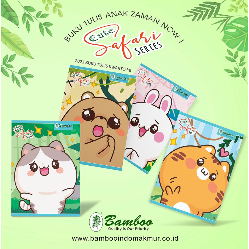 Bamboo Bamboo | Safari Series Writing Book | A5 | 38 sheets | Shopee ...